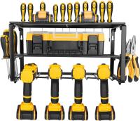 China Power Tool Organizer Wall Mount Shelf Rack for Customized Logo Print and Drill Storage for sale