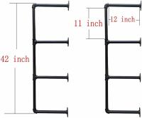 China Vintage Retro DIY Open Bookshelf Storage 4 Tier Industrial Wall Iron Pipe Shelf Shelves 3 Layer Shelving Bracket for sale