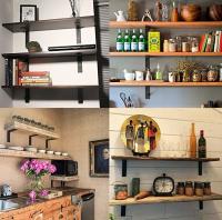 China Vintage Retro DIY Open Bookshelf Storage 4 Tier Industrial Wall Iron Pipe Shelf Shelves 3 Layer Shelving Bracket for sale