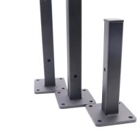 China Silver Square Pipe Tube Decorate Wood T Shelf Brackets with CNC Stamping Equipments for sale