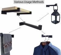 China Silver Square Pipe Tube Decorate Wood T Shelf Brackets with CNC Stamping Equipments for sale