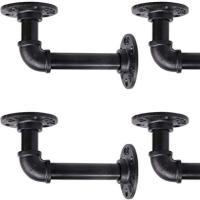 China Nonstandard 5.1*3.5inch Rustic Wall Mounted DIY Pipe Shelf Brackets for sale