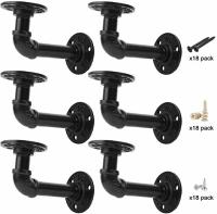 China Nonstandard 5.1*3.5inch Rustic Wall Mounted DIY Pipe Shelf Brackets for sale