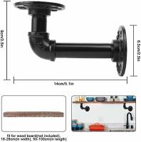 China Nonstandard 5.1*3.5inch Rustic Wall Mounted DIY Pipe Shelf Brackets for sale