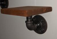 China Nonstandard 5.1*3.5inch Rustic Wall Mounted DIY Pipe Shelf Brackets for sale