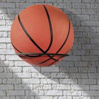 China Customized Color Wall Mounted Sports Ball Holder Display Storage Rack for Basketball for sale