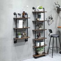 China Home Decor Storage Rustic Urban Steel Pipe Wall Mounted Shelf Brackets with 3/4 Inches for sale