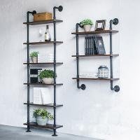 China Home Decor Storage Rustic Urban Steel Pipe Wall Mounted Shelf Brackets with 3/4 Inches for sale