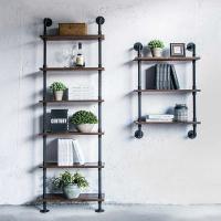 China Home Decor Storage Rustic Urban Steel Pipe Wall Mounted Shelf Brackets with 3/4 Inches for sale