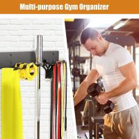 China ISO9001 Rohs CE Wall Mount Gym Rack for Resistance Band and Barbells Storage Bracket for sale