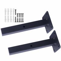 China Wall Mounted Industrial Metal Shelf Supports Square Pipe Floating Shelf Brackets for sale