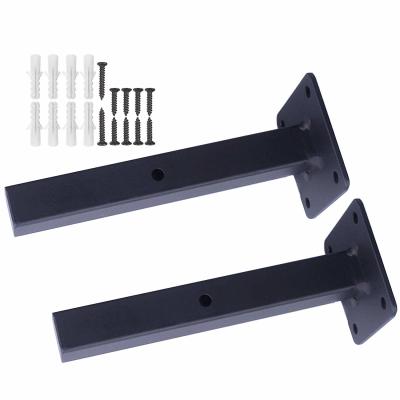 China Wall Mounted Industrial Metal Shelf Supports Square Pipe Floating Shelf Brackets for sale