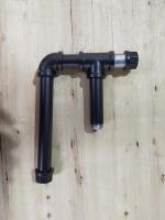 China Rustic Wooden Shelf and Powder Coated Cast Iron Pipe for Home Hotel Bathroom Hardware for sale
