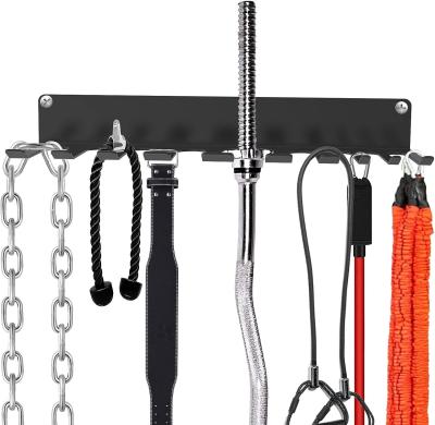 China Home Gym Prong Hooks and Steel Wall Mount Bracket for Lifting Belts and Accessories Rack for sale