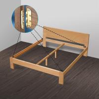 China Bed Fittings Zinc Color Fixed Bed Angle Bracket and Connecting Brackets for Fixed Beds for sale
