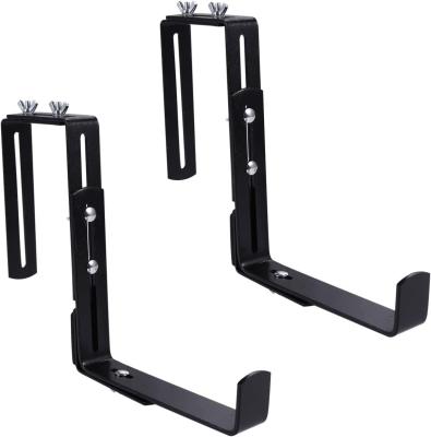 China Black Powder Coating Rail Planter Box Bracket Window Flower Box Bracket Rail Flower Pot Holders for sale