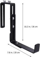 China Black Powder Coating Rail Planter Box Bracket Window Flower Box Bracket Rail Flower Pot Holders for sale
