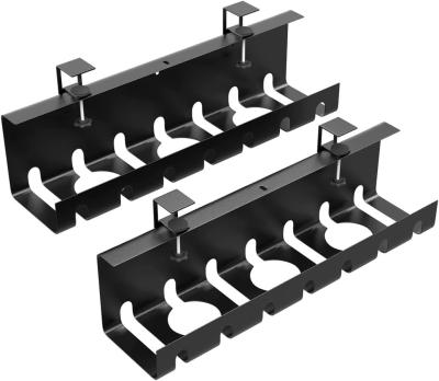 China Convenient Cable Storage Rack for Under Table Wire Organization 1mm Thickness Silver for sale