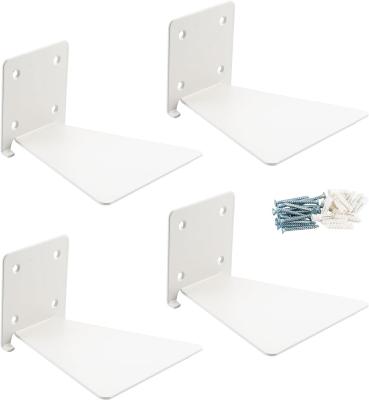 China Single-side Bracket Wall Shelf Set of 4 for Nursery Floating Book Storage Solution for sale