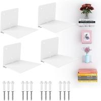 China Single-side Bracket Wall Shelf Set of 4 for Nursery Floating Book Storage Solution for sale