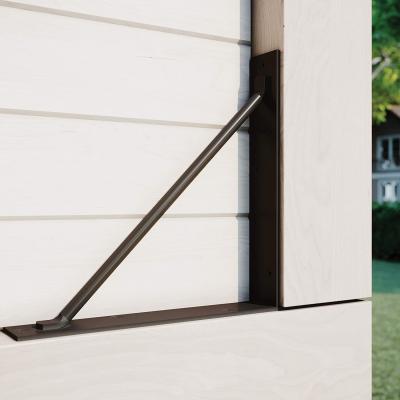 China Customizable Gate Frame Kit Anti Sag Gate Corner Brace Bracket for Shed Doors in Black for sale