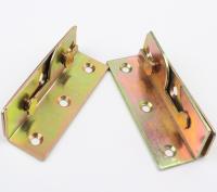 China Powder Coating Metal Bed Frame Parts Bed Hook Plate Bracket Fittings Bed Rail Brackets for sale