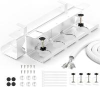 China Under Desk Cable Duct No Drilling Wire Management for Tables Black/White/Grey/Silver for sale