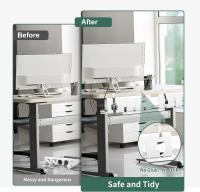China Under Desk Cable Duct No Drilling Wire Management for Tables Black/White/Grey/Silver for sale