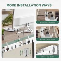 China Under Desk Cable Duct No Drilling Wire Management for Tables Black/White/Grey/Silver for sale