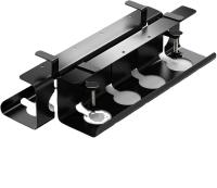 China Silver Desk No Drilling Cable Management Tray for Workstation Cable Duct Cord Holder for sale
