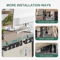 China Silver Desk No Drilling Cable Management Tray for Workstation Cable Duct Cord Holder for sale