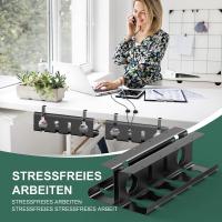 China Silver Desk No Drilling Cable Management Tray for Workstation Cable Duct Cord Holder for sale