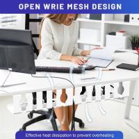 China Functional Design Cable Duct Desk No Drilling Wire Management Tray for Workplace for sale