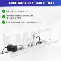 China Functional Design Cable Duct Desk No Drilling Wire Management Tray for Workplace for sale