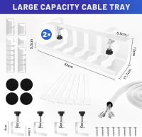 China Functional Design Cable Duct Desk No Drilling Wire Management Tray for Workplace for sale