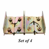 China No-Mortise Bed Rail Brackets with Heavy Duty Steel Fittings and CE Rohs ISO 9001 4 Sets for sale