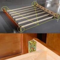 China No-Mortise Bed Rail Brackets with Heavy Duty Steel Fittings and CE Rohs ISO 9001 4 Sets for sale