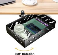 China 360 Degree Rotatable Under Desk Clamp-on Storage Drawer for Home Office Organization for sale