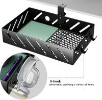 China 360 Degree Rotatable Under Desk Clamp-on Storage Drawer for Home Office Organization for sale