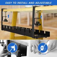 China Under Desk Wire Management Cord Organizer Clampable Cable Basket Cord Holder Tray for sale