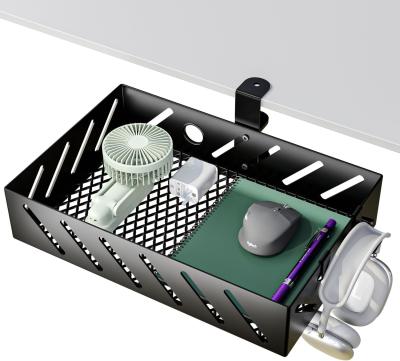 China 360 Degree Rotatable Clamp-on Under Desk Drawer Hidden Organizer for Easy Installation for sale