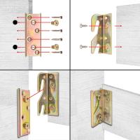 China Surealong Metal Bed Frame Hooks for Headboard Furniture Hardware 86mm*26.5mm*33mm for sale