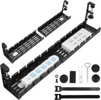 China Cable Duct Under Desk Extendable Desk Cable Management Tray for Metal Wire Organization for sale