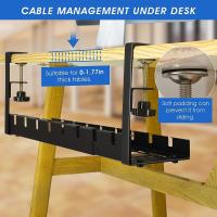 China Cable Duct Under Desk Extendable Desk Cable Management Tray for Metal Wire Organization for sale