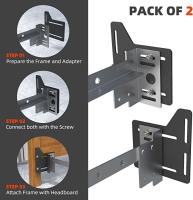 China Standard Black Bed Frame Brackets Adapter/ Connector for Heavy Duty Bed Modification for sale