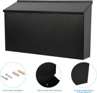 China Townhouse Steel Wall Mount Mailbox Customized Mail Box 8 Party Outdoor Black Steel Bracket for sale
