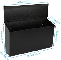 China Townhouse Steel Wall Mount Mailbox Customized Mail Box 8 Party Outdoor Black Steel Bracket for sale