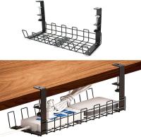 China Stocked Desk Cable Tidy Tray No More Tangled Wires with Non-folding Rack Design for sale