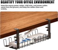 China Stocked Desk Cable Tidy Tray No More Tangled Wires with Non-folding Rack Design for sale