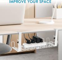 China Sturdy Office Under Desk Cable Management Tray for Adjustable Storage Holders Racks for sale